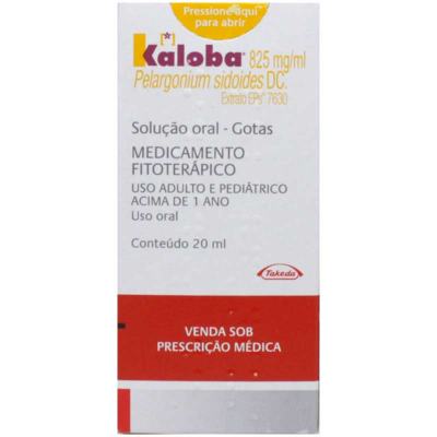 Kaloba Gotas - 825 mg/mL, caixa com 1 frasco com 20